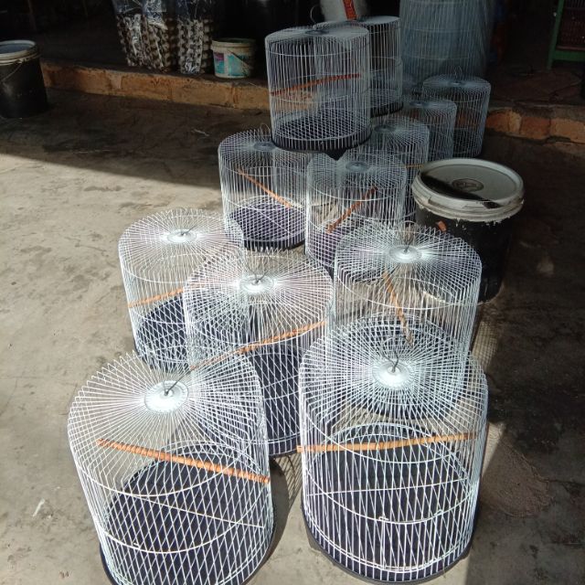 Sangkar besi bulat untuk burung (round ion birdcage) saiz 9,10,11,13,14 ...