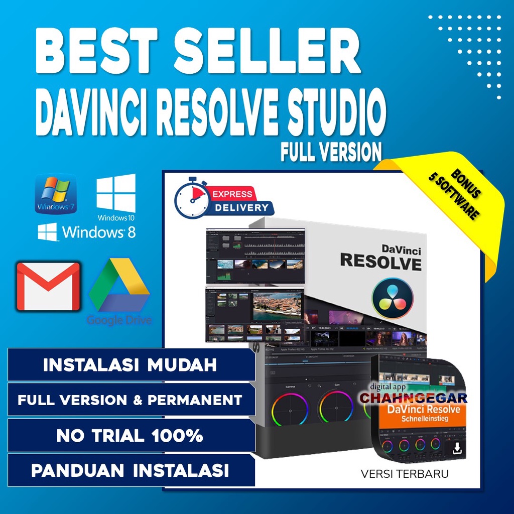 Davinci Resolve Studio 20/19 Full Version Software Davinci 18 Pro ...