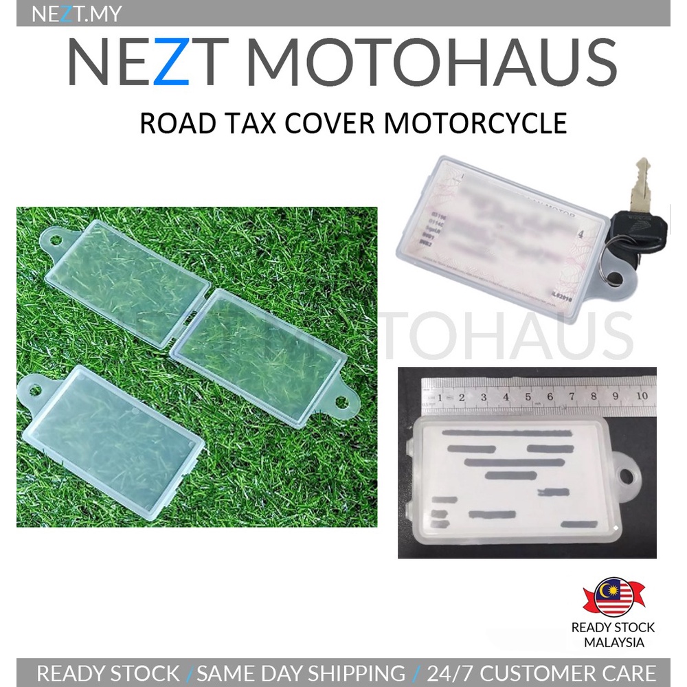 Motorcycle Motor Road Tax Roadtax Holder Plastic Case Plastik Cover ...