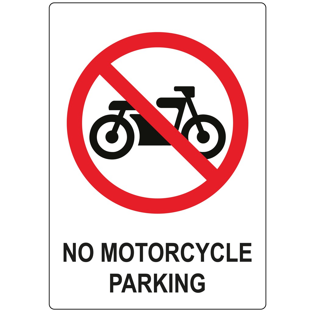 NO MOTORCYCLE PARKING SIGN STICKER 210X297MM | Shopee Malaysia