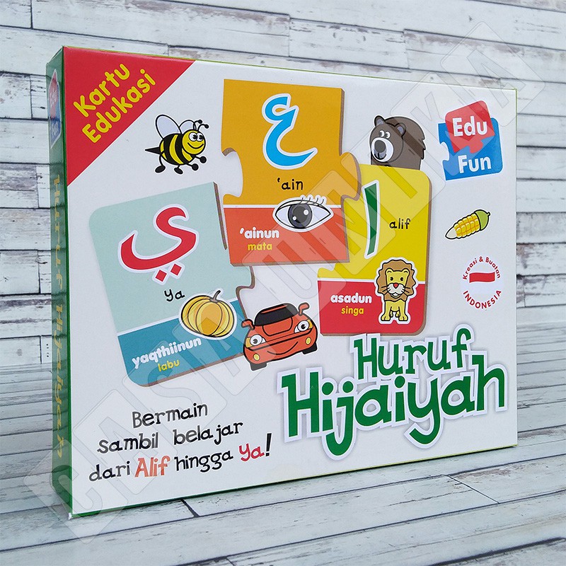 Puzzle Flashcard Arabic Letters EduFun Moslem - Baby Smart Card ...