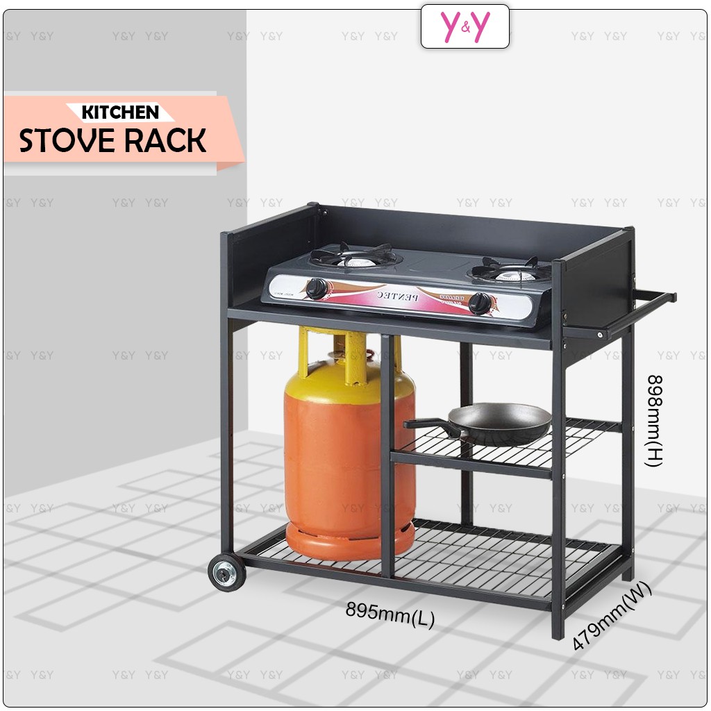Y&Y Eco Kitchen Rack / Gas Stove Rack / Heavy Duty Gas Stove Stand With ...