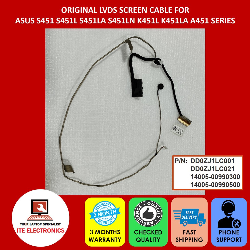 ORIGINAL ASUS S451 S451L S451LA K451L K451LA A451 V451L SERIES NON ...