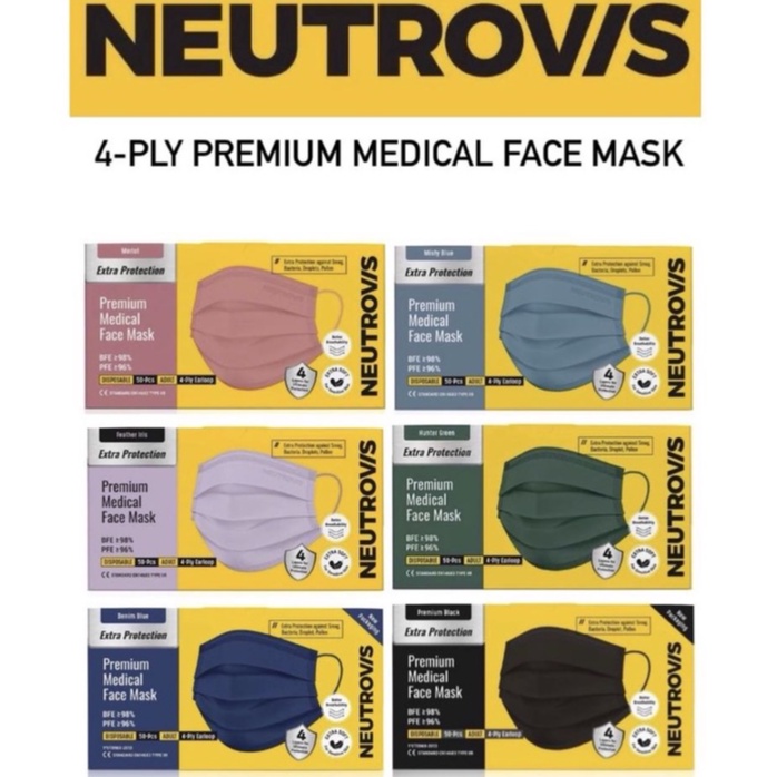 【NEUTROVIS】MEDICAL Earloop Adult/Kids Mask 4ply Premium Medical Face ...