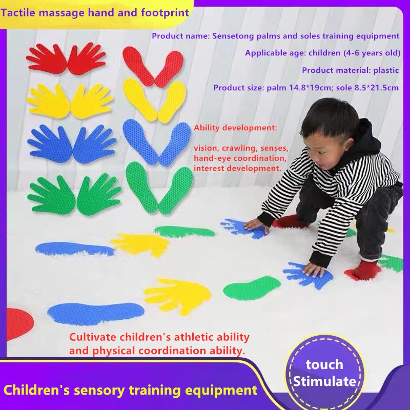 Children's sensory training toys 1Pair Kids Hand Foot Print Mat Hand ...