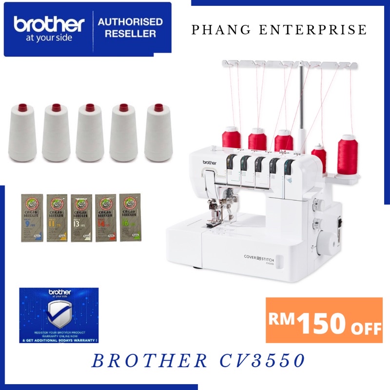 Brother CV3550 interlock coverstitch portable sewing machine | Shopee ...