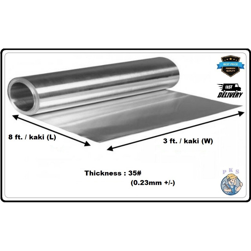 35# 3FT x 8FT Galvanized Iron Metal Zinc Plain Sheet Coil / Zink Besi ...