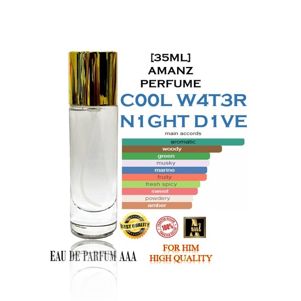 PERFUME COOL W4TER NIGHT DIV3 (MEN) D4V'D0''F (AMANZ PERFUME) [35ML ...