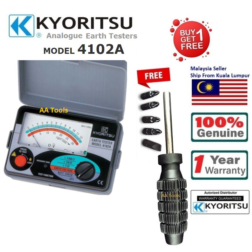 Kyoritsu 4102A Analog Earth Tester (NEW & ORI KYORITSU) | Shopee Malaysia