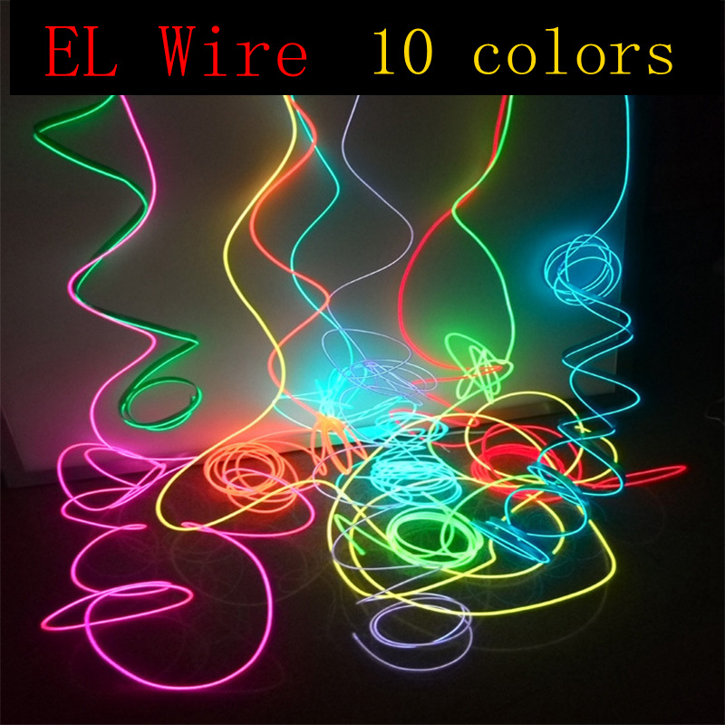 3meters EL Wire Neon Light Dance Party Decor Light Neon LED lamp ...