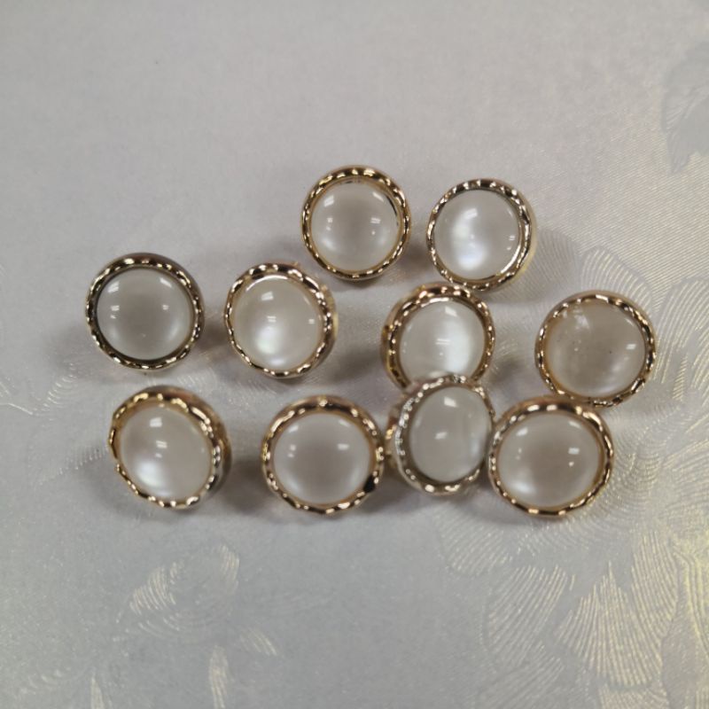 🇲🇾 Butang baju Kurung/Butang baju Melayu/Butang Emas Pearl White ...
