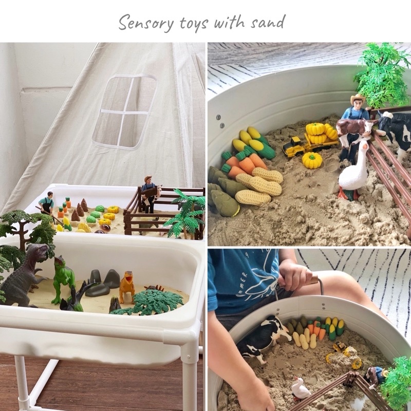 READY STOCK Vegetables Garden Ocean Play Set Montessori Sensory Animals ...