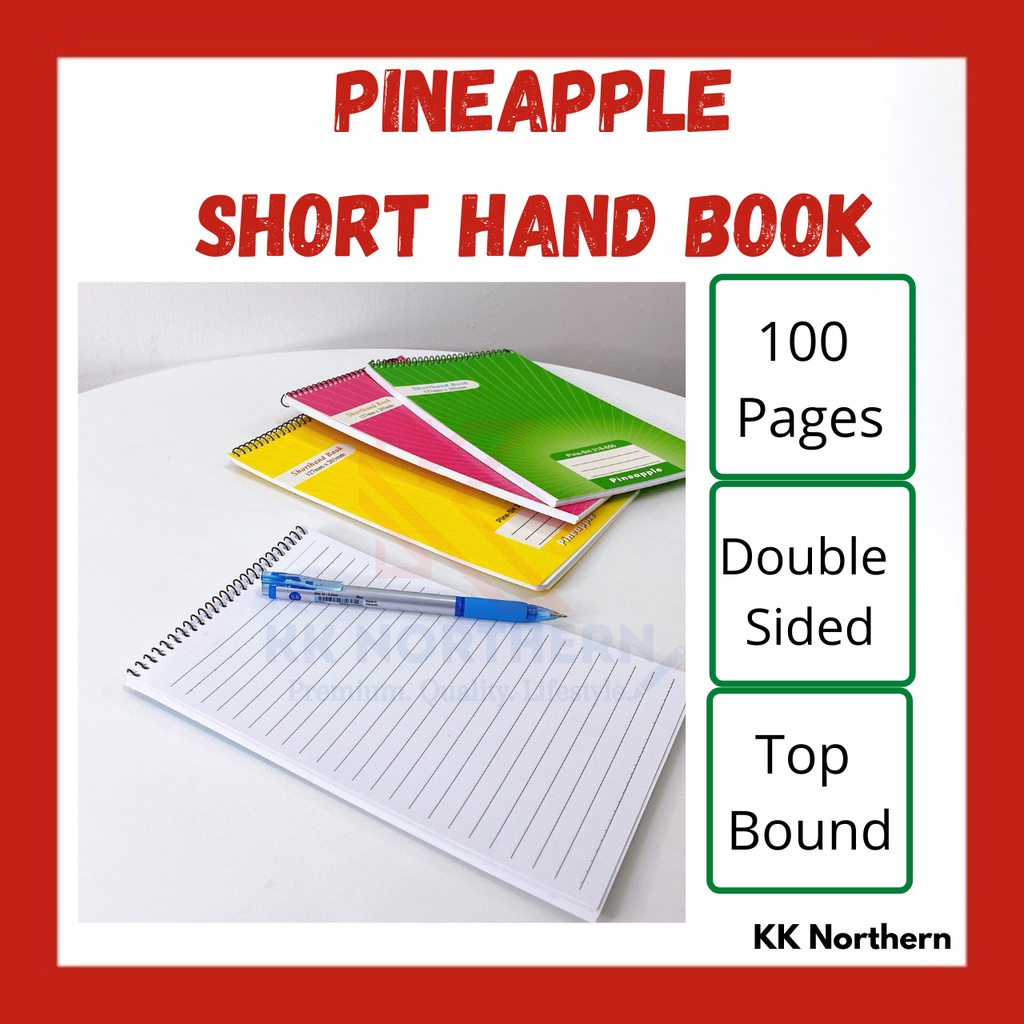 Pineapple Shorthand Book / Spiral NoteBook / Buku Nota Murah Buku Nota ...