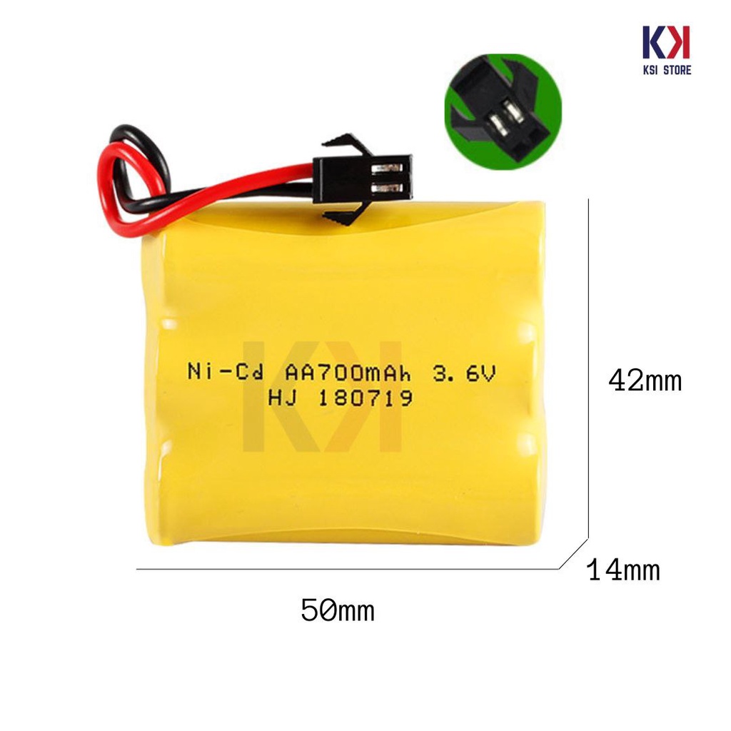 700mAh Ni-CD Rc Rechargeable Battery Bateri Kereta Kontrol 12v 9.6v 8 ...