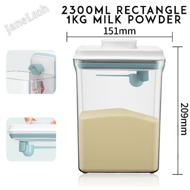 Ankou Air Tight Milk Powder Container - Rectangle (2300ml) / Circle ...