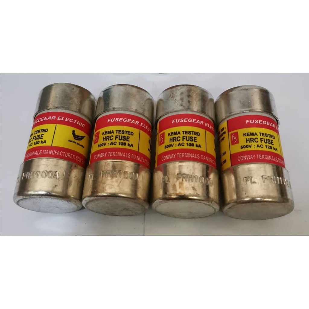 FUSEGEAR ELECTRIC HRC FUSE LINK 500V, AC120KA FL FRH100A/FK FRH60A ...