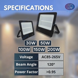 [Premium] 30W/50W/100W/150W/200W LED SPOTLIGHT DAYLIGHT 6500K IP66 ...