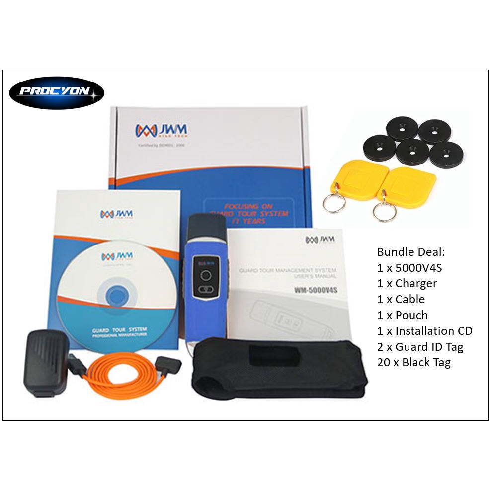 [Ready Stock] JWM5000V4S/5000V5 IP67 RFID Guard Tour Patrol System with ...