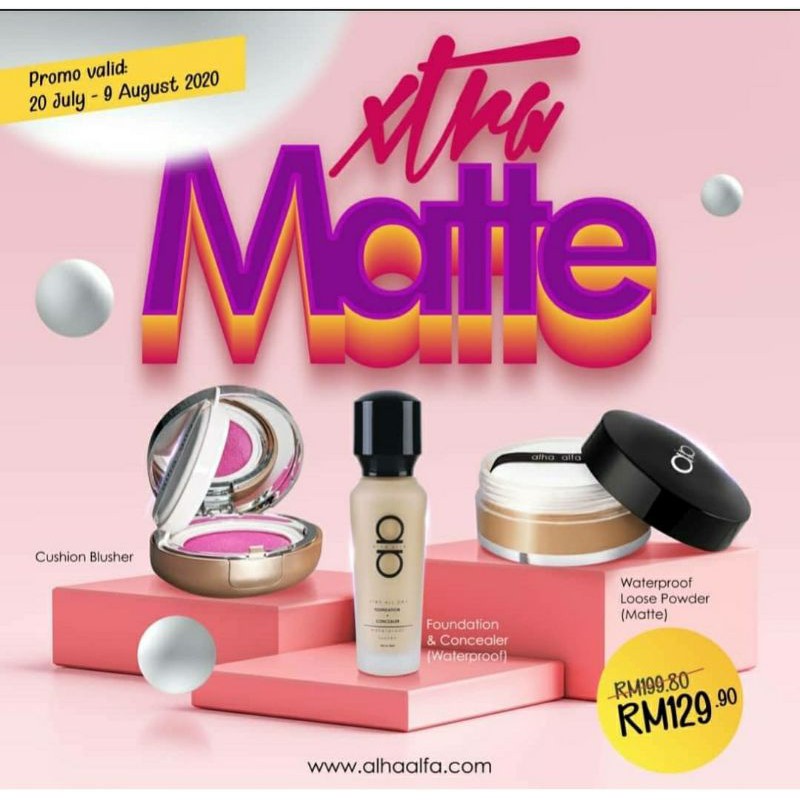 🔥SET XTRA GLOW /MATTE ALHA ALFA (PROMO RAYA HAJI)🔥 | Shopee Malaysia