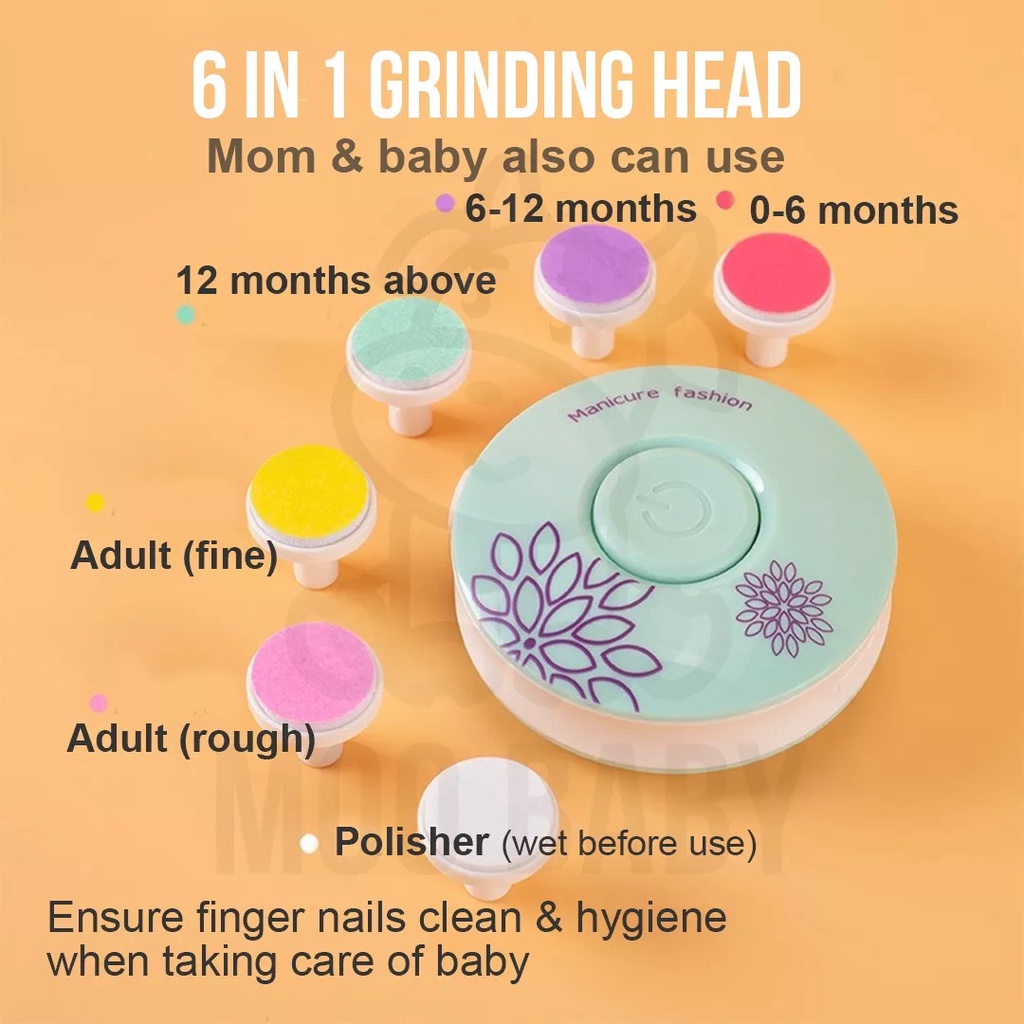 ⭐Moo Baby Nail Trimmer 6in1 Pemotong Kuku Baby Nail Cutter Baby Trim ...