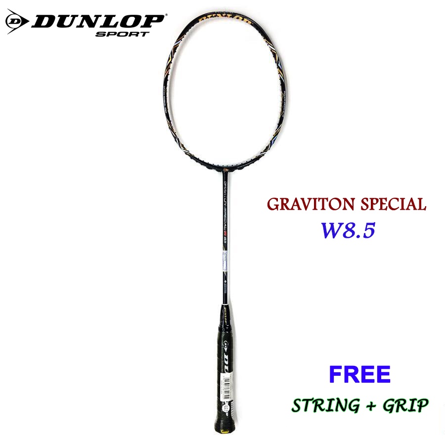 Dunlop GRAVITON SPECIAL W8.5 Badminton Racquet Raket Racket Free String ...
