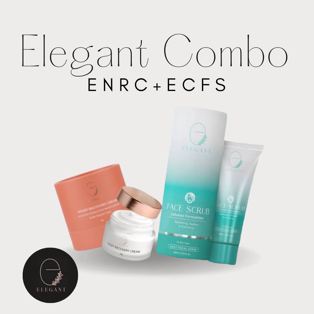 Elegant Cosmetics Set Combo Elegant Night Recovery Cream & Elegant Cellulose Face Scrub ( ENRC ...