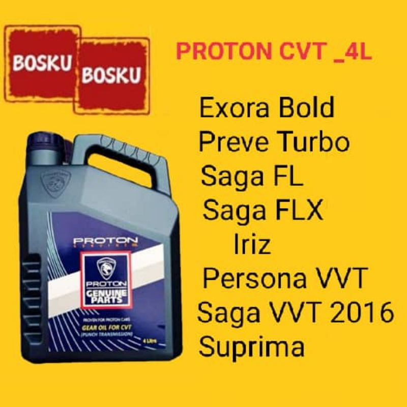 Original Proton PW913967 CVT ATF gear oil (4 liter) IRIZ PERSONA VVT ...