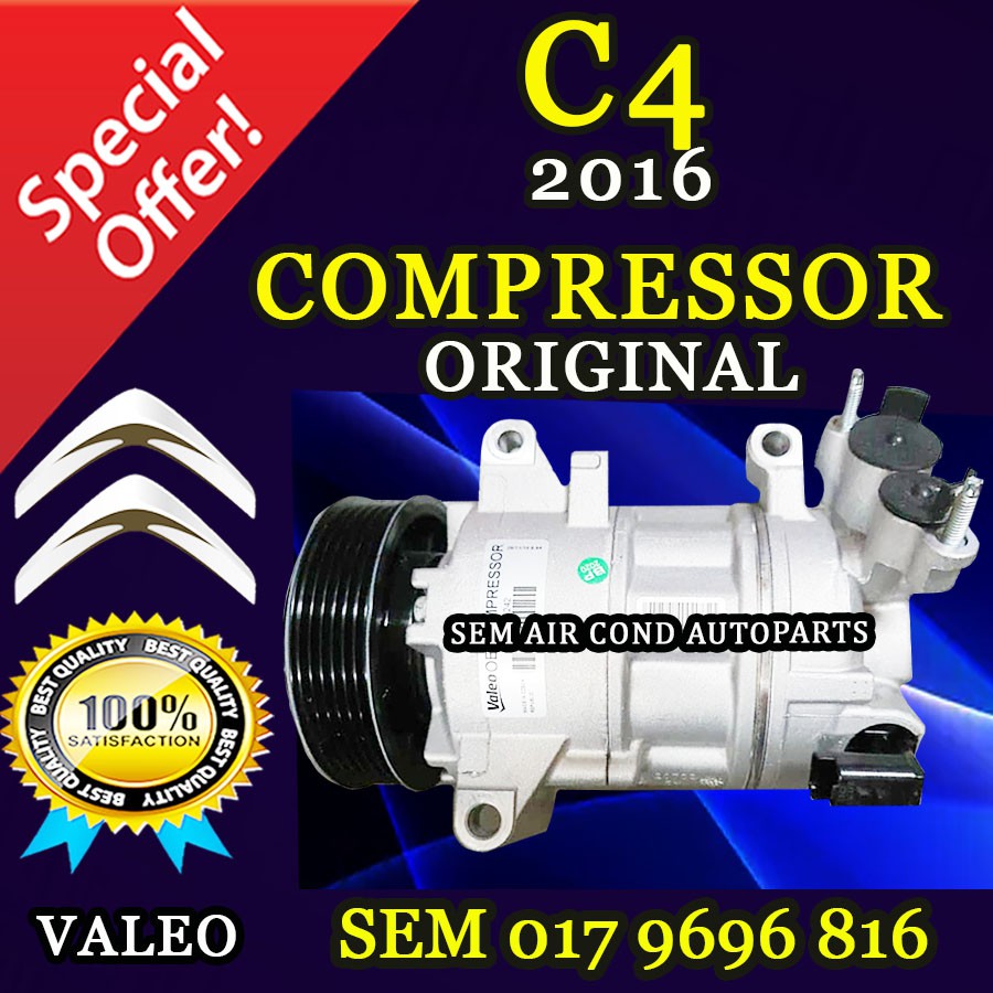 CITROEN C4 2016 YEAR ORIGINAL VALEO COMPRESSOR/ KOMPRESOR (CAR AIRCOND ...