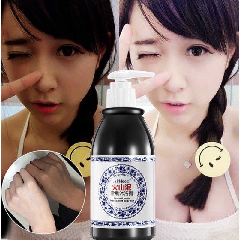 La Milee Volcanic Mud Shower 250ml Whole Body Fast Whitening Deep Clean ...