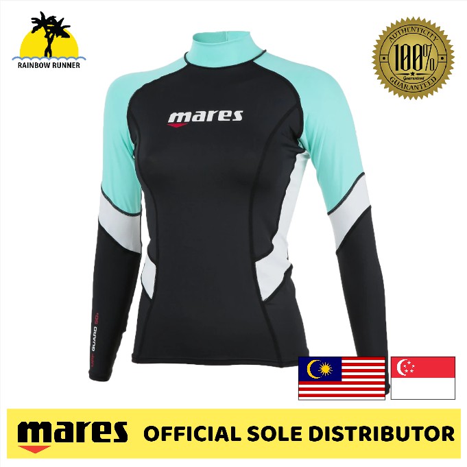 Mares Women's L/S Trilastic SHE DIVES Rash Guard / Anti UV Rash Guard ...