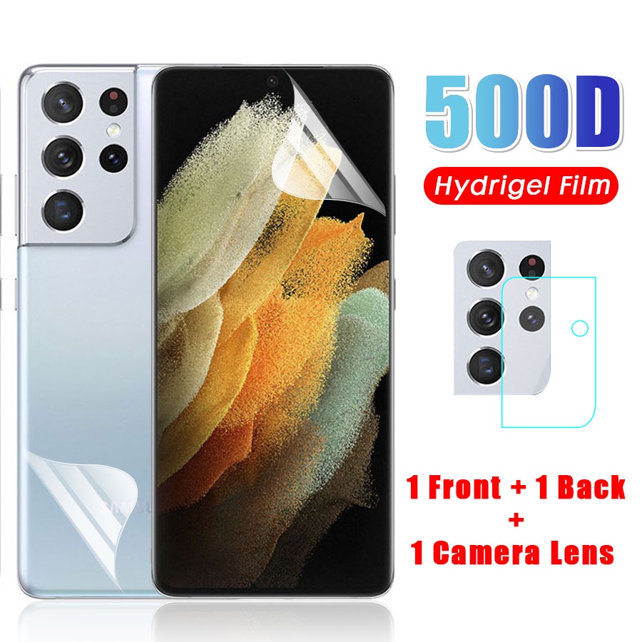 3 In1 Full Cover Front and Back Soft Hydrogel Screen Protector + Camera ...