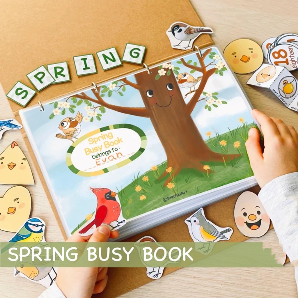 PDF] Spring Preschool Busy Book Quiet Book Kids Activity Printable PDF ...