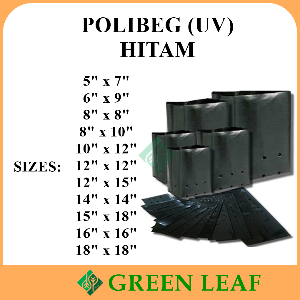 1KG POLIBEG TEBAL Hitam Polybag Nursery Thick UV Bag Fertigasi Tahan ...
