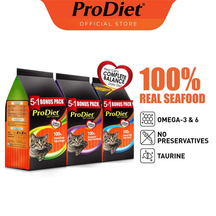 PRODIET 85G (5+1) PROMO PACK (OCEAN FISH / TUNA / MACKERAL) | Shopee ...