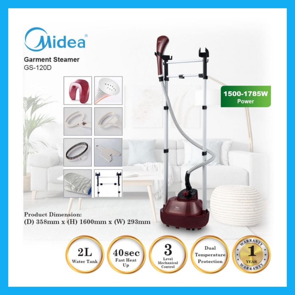 MIDEA GARMENT STEAMER GS-120D | Shopee Malaysia