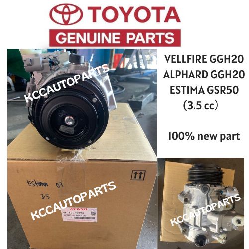 ORIGINAL DENSO AIRCOND COMPRESSOR TOYOTA VELLFIRE/ALPHARD GGH20/ESTIMA ACR50 GSR50 3.5CC ...