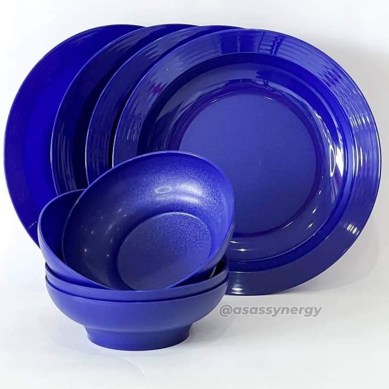 Tupperware Royale Purple Large Deep Plates 550ml/ Royale Blue Plates ...
