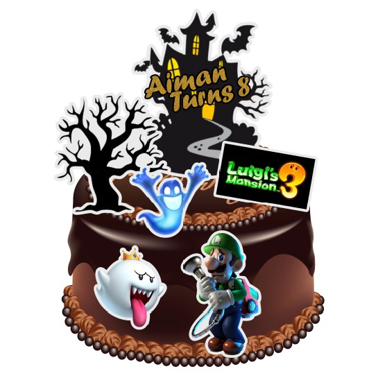 Luigi's Mansion Cake Topper | Shopee Malaysia