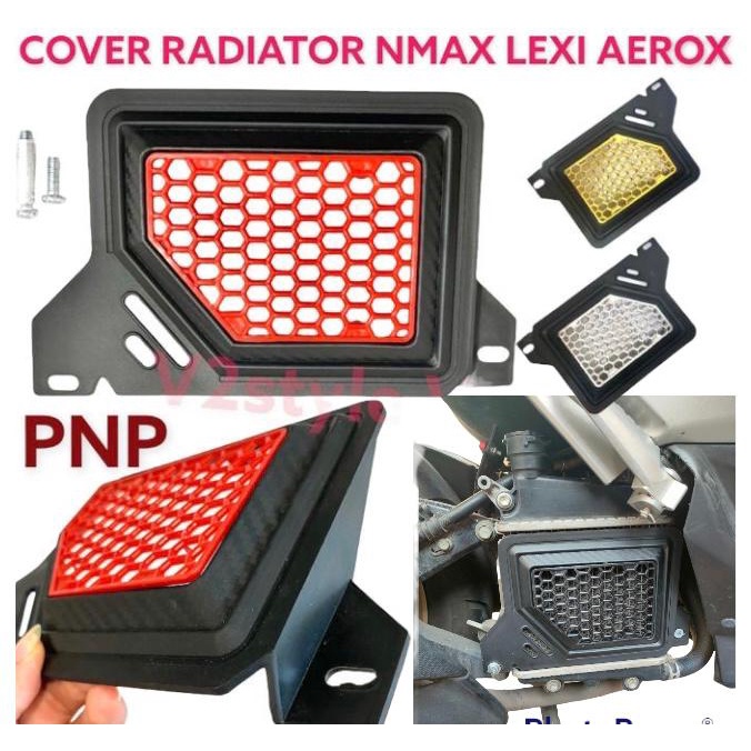 Radiator COVER NMAX NEW OLD AEROX 155 LEXI Carbon Bee RADIATOR Cap ...