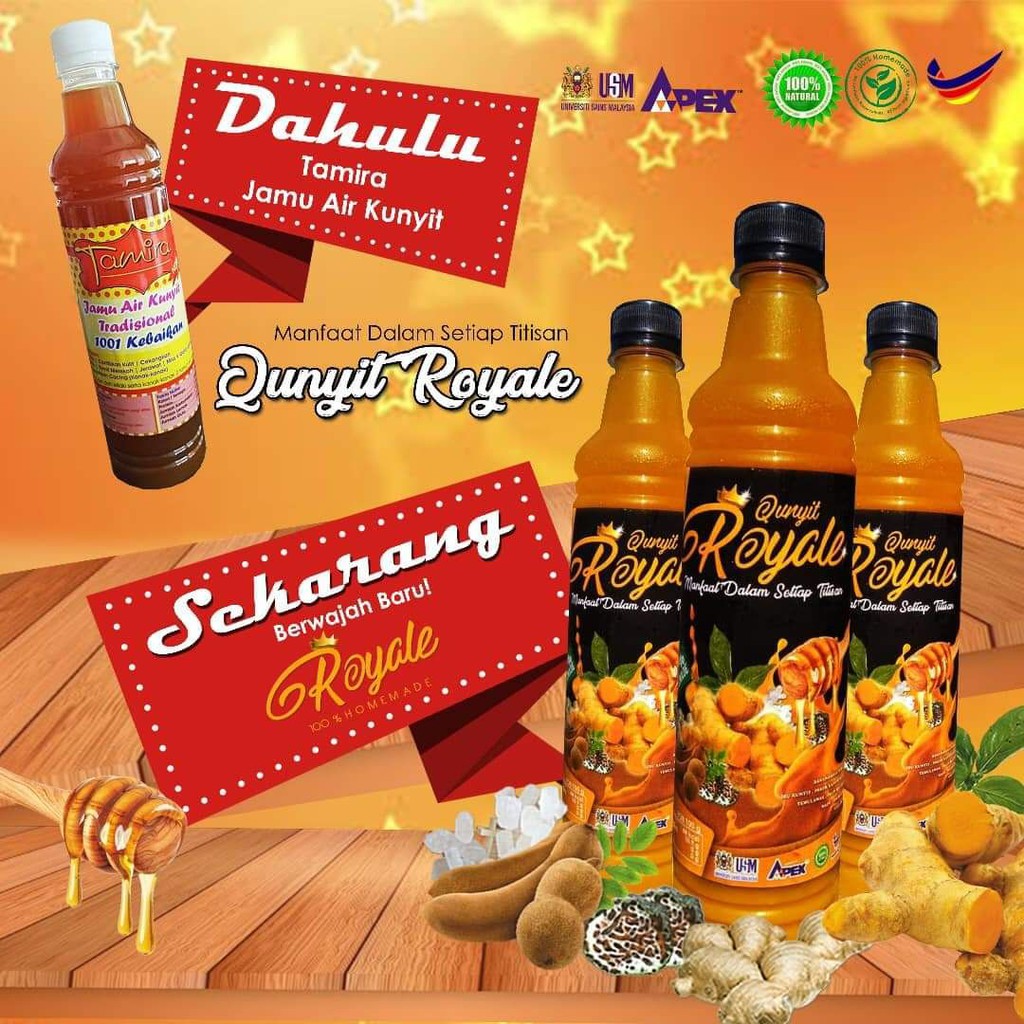 5 Botol Jus Kunyit TERLARISS (QUNYIT ROYALE 💯 HOMEMADE) | Shopee Malaysia