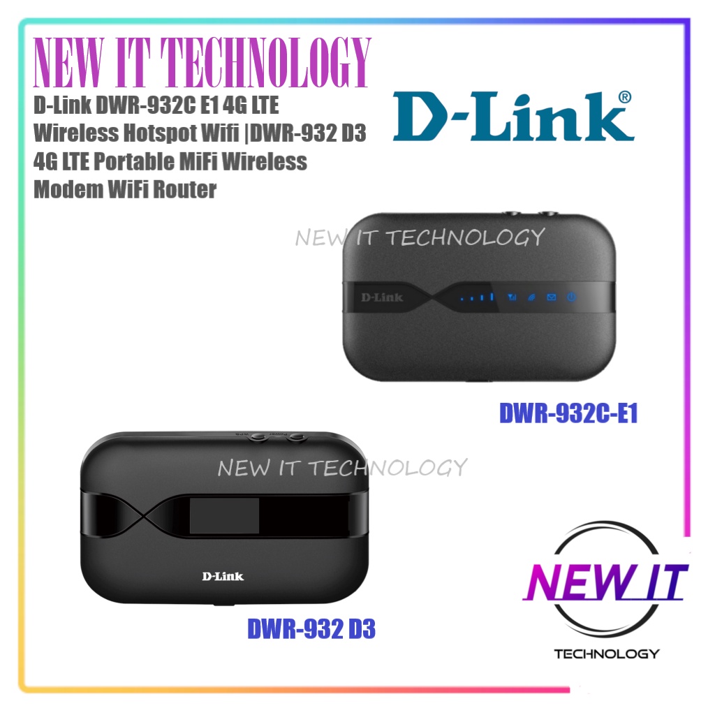 D-Link DWR-932C E1 4G LTE Wireless Hotspot Wifi |DWR-932 D3 4G LTE Portable MiFi Wireless Modem ...