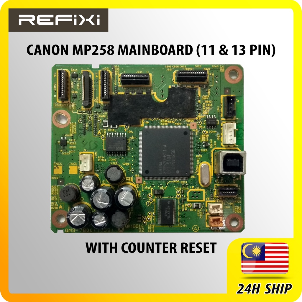 Canon Pixma MP258/ 11 PIN/13 PIN USED Mainboard Motherboard Board PCB ...