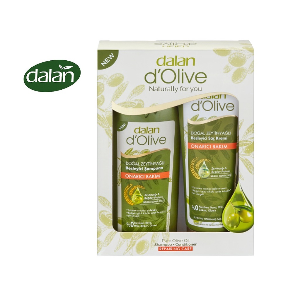 DALAN Repairing Care Shampoo & Conditioner Set (400ml + 200ml) | Shopee ...