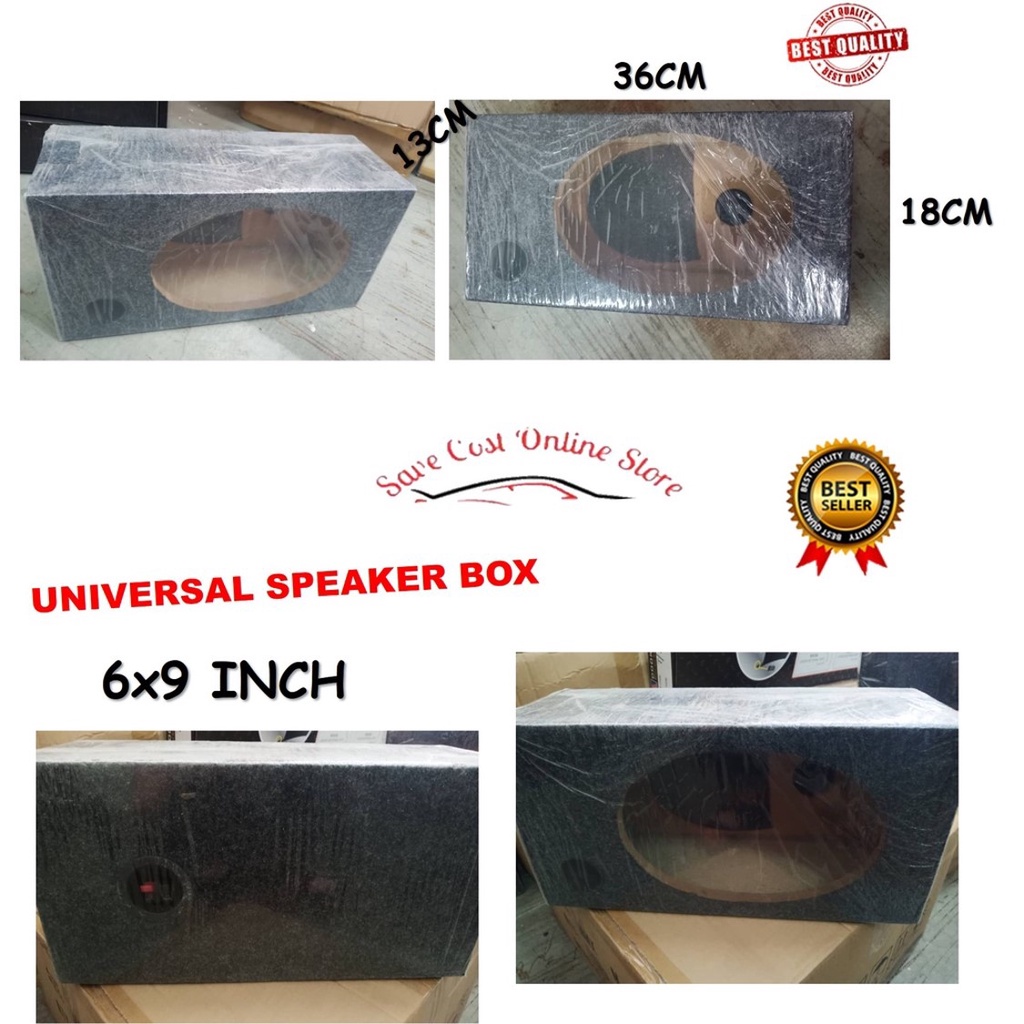 Universal Round Car Vented 6x9 INCH Speaker Woofer Box / Speaker Box ...