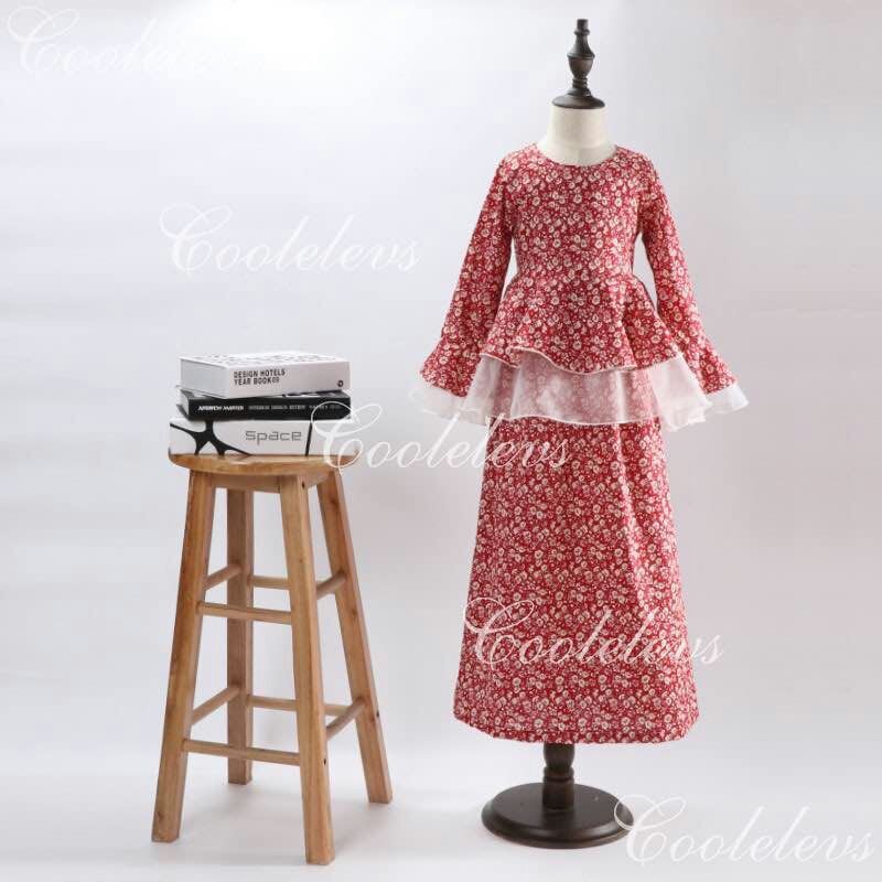 Baju Kurung Peplum Dress Raya Budak Cotton - 1-piece set (1y-12y ...