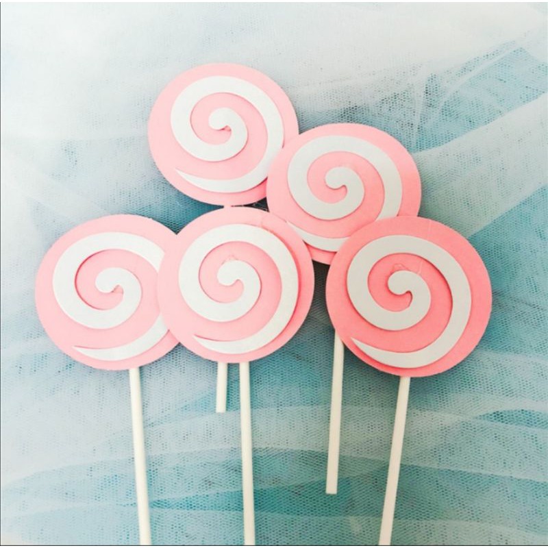 READY STOCK ‼️ 1pc Cake Decoration Lollipop Cake Topper /Lollipops kek ...