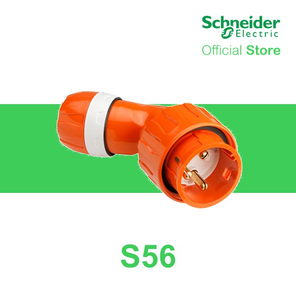 Schneider Electric S56 250V 32A 3 Round Pin Plug Angled Orange | Shopee ...
