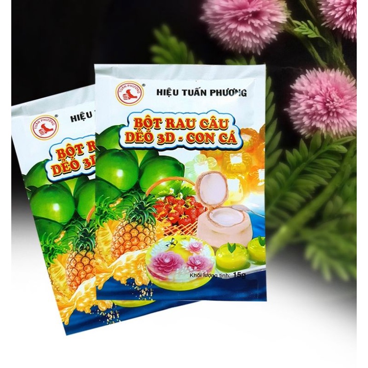 Bot Rau Cau deo 3D-Con Ca Jelly Powder 1 pack (15g) | Shopee Malaysia