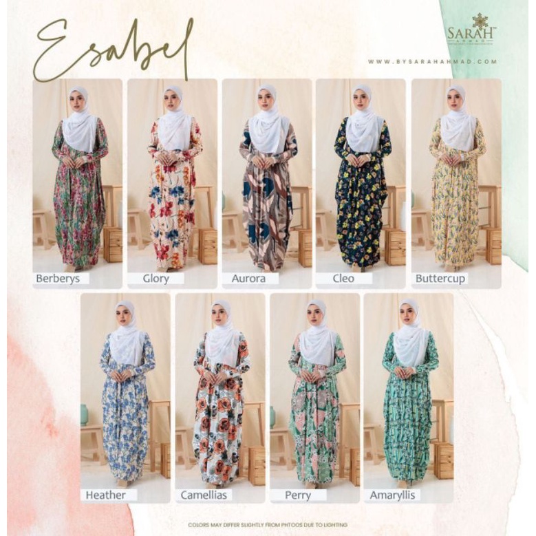 ESABEL KAFTAN BY SARAH AHMAD (SEBELUM ORDER, CHAT UNTUK TANYA STOCK DULU YA 🌼) | Shopee Malaysia