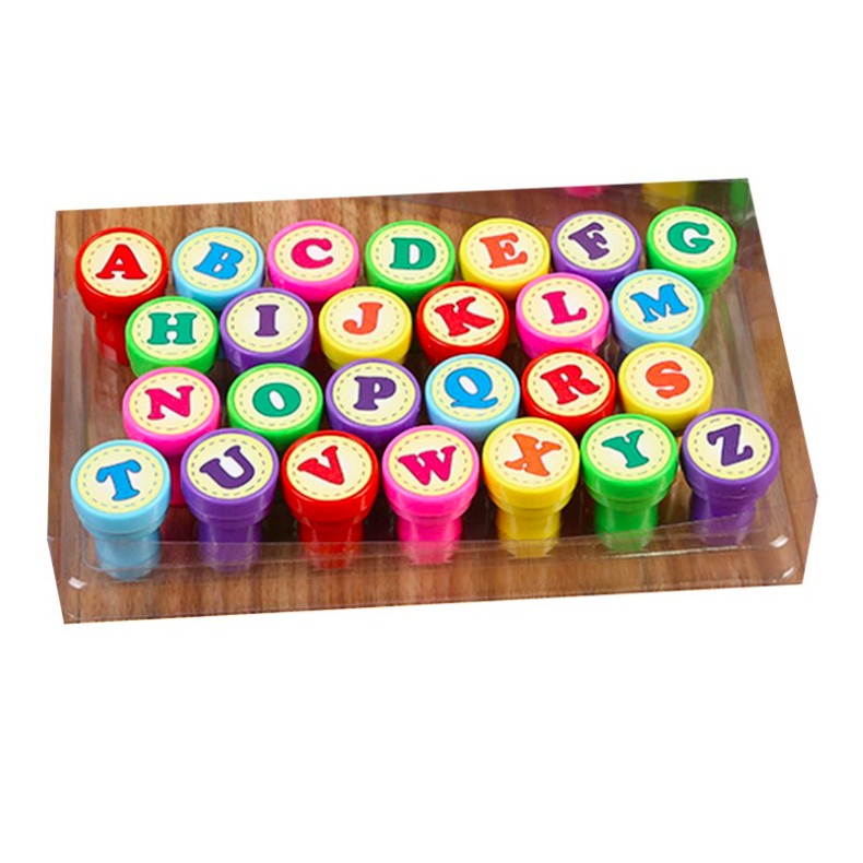 Alphabet Number Emoji Stamp Ink Chop Uppercase Letter ABC 123 Reward ...